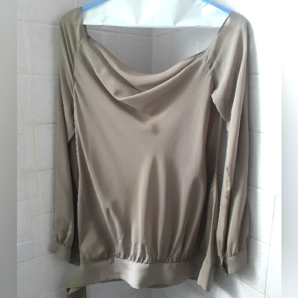 Arden B | Tops | Luxe By Arden B Asymetrical Shoulder Long Sleeve Silk ...